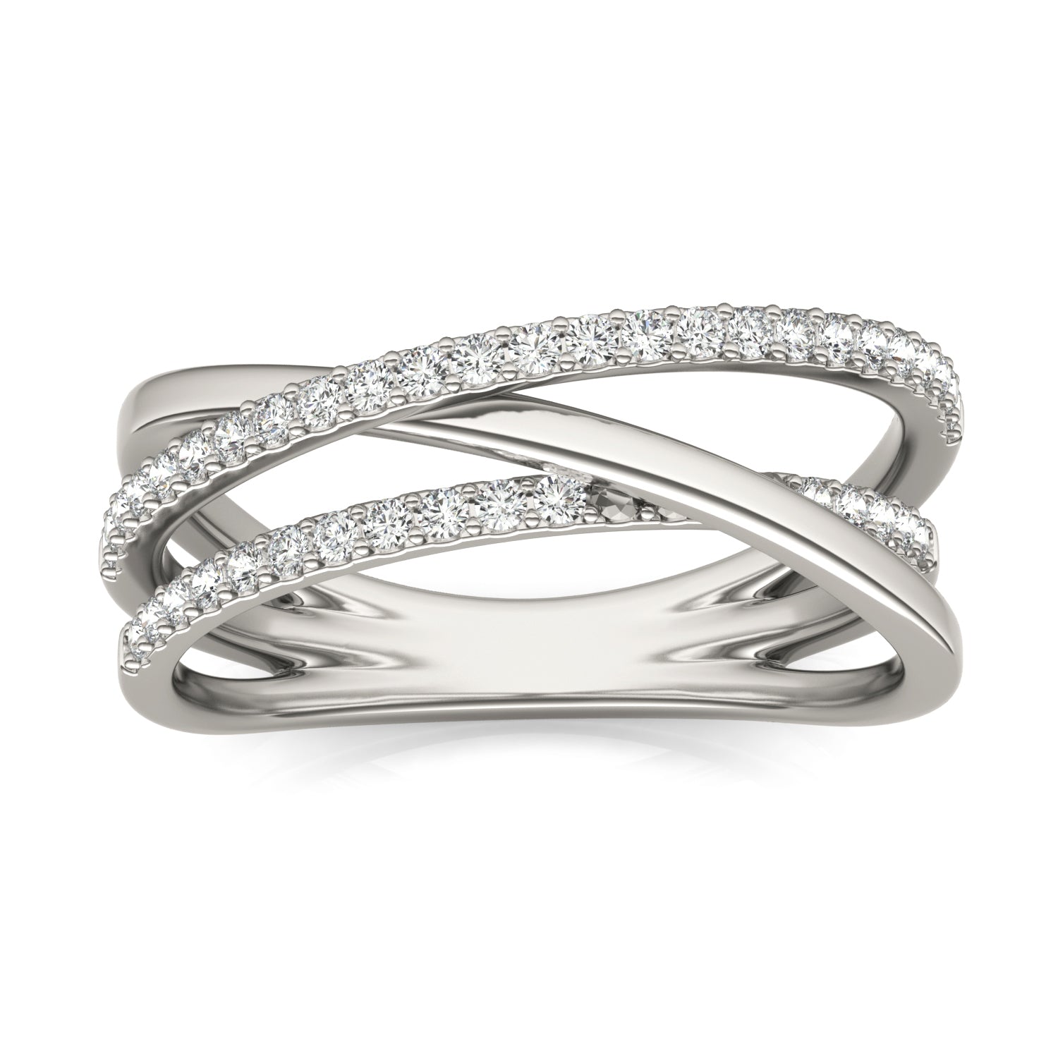 1/3 CTW Round Caydia® Lab Grown Diamond Triple Crossover Ring