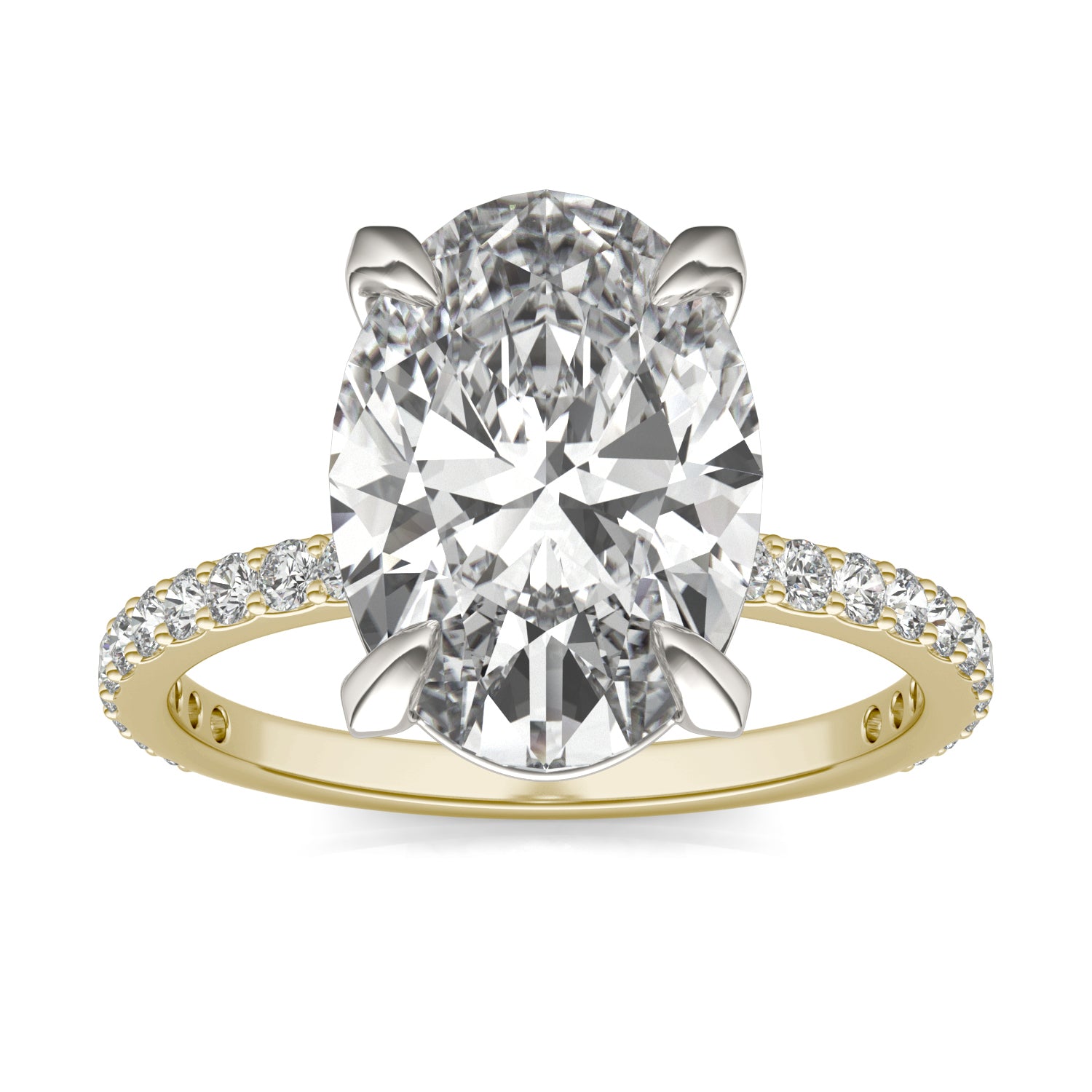 4 2/5 CTW Oval Caydia® Lab Grown Diamond Classic Solitaire with Side A